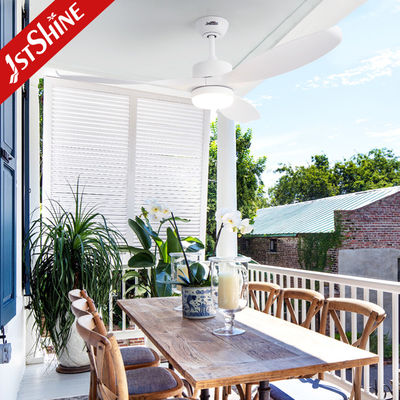 3 Plastic Blades White LED Ceiling Fan , Waterproof Ceiling Fan With ...