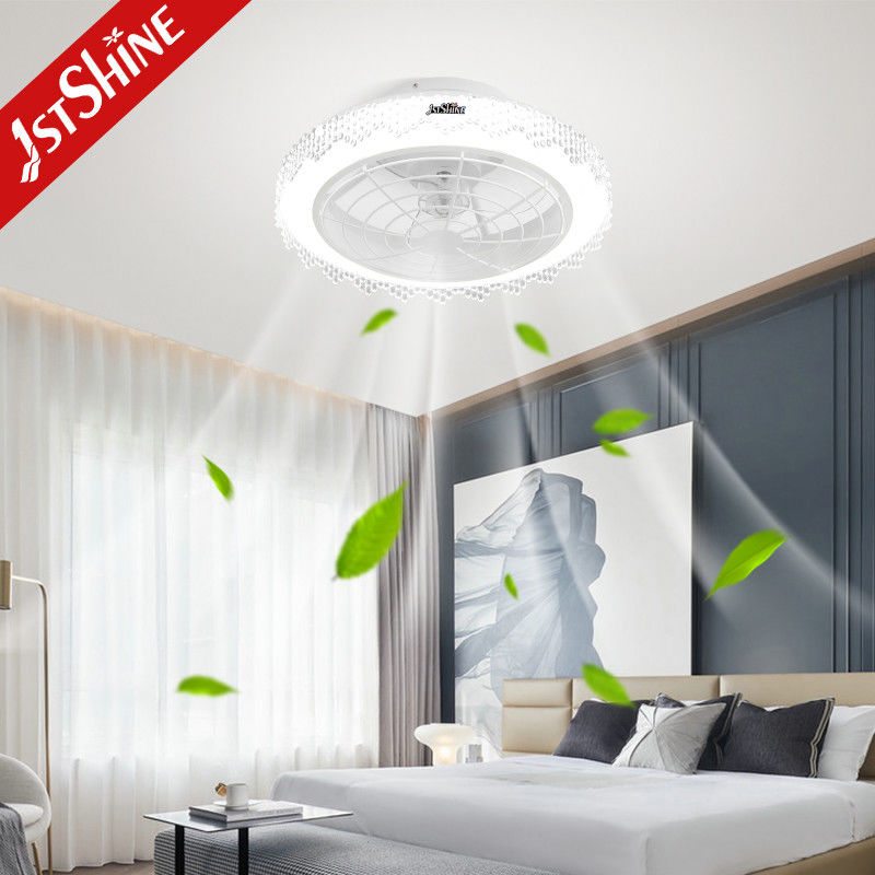Acrylic Shell LED Ceiling Fan Dimmable LED Light Fan With Quite DC Motor