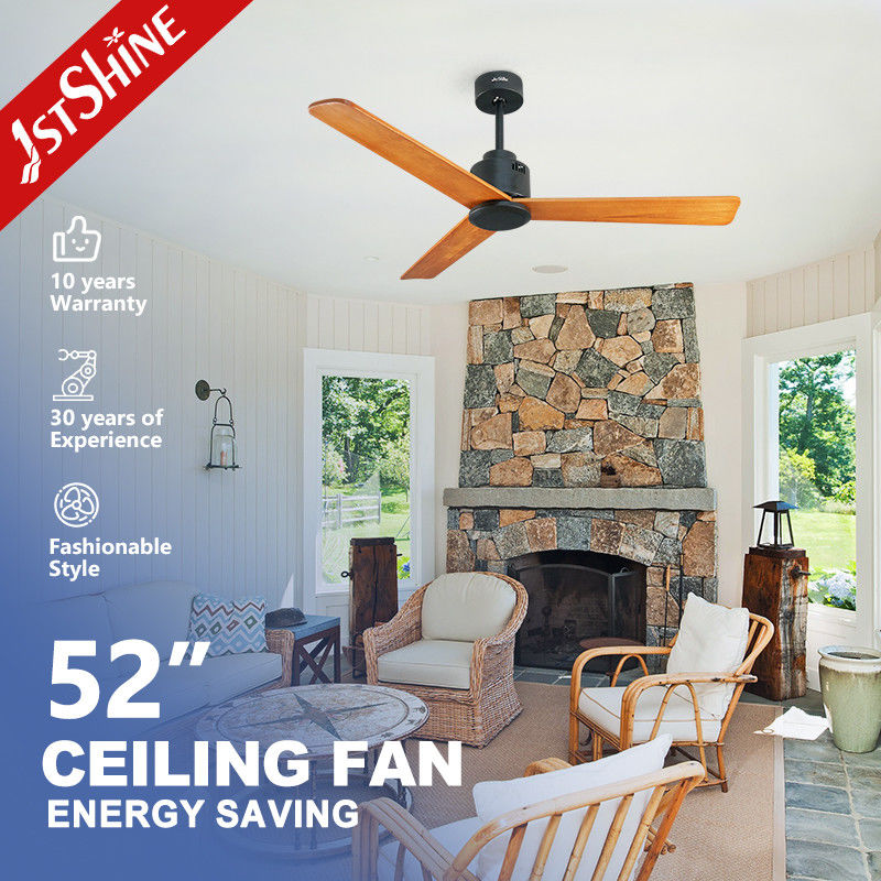Large Airflow Ceiling Fan with Woundless Bent Wood Walnut Wood Blades ...