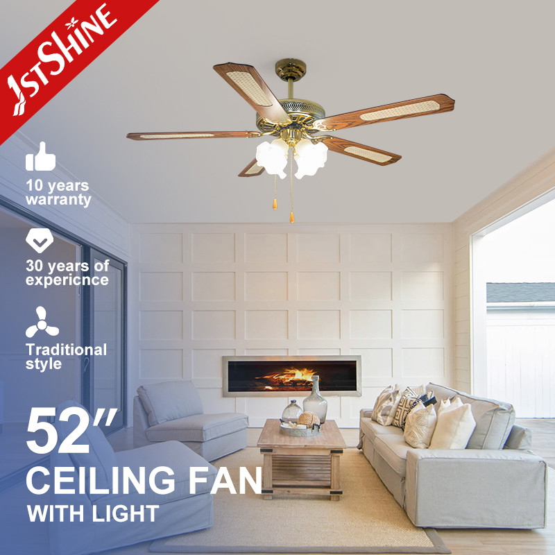 Hotel 52 Inch MDF Blade Ceiling Fan with 100% Copper Motor and Fancy ...