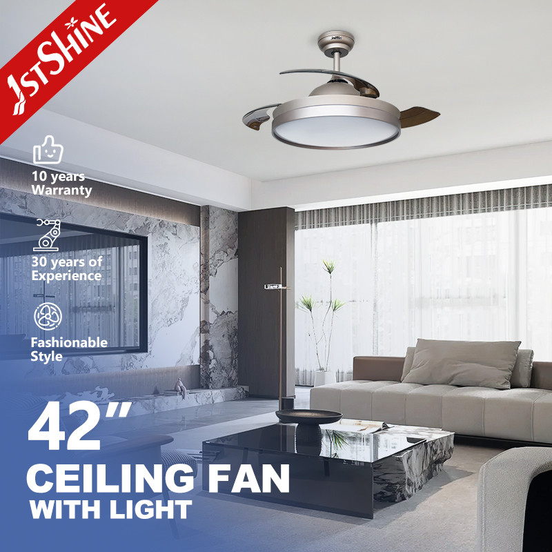 42" 3 Plastic Blades Retractable Ceiling Fan With Remote Control