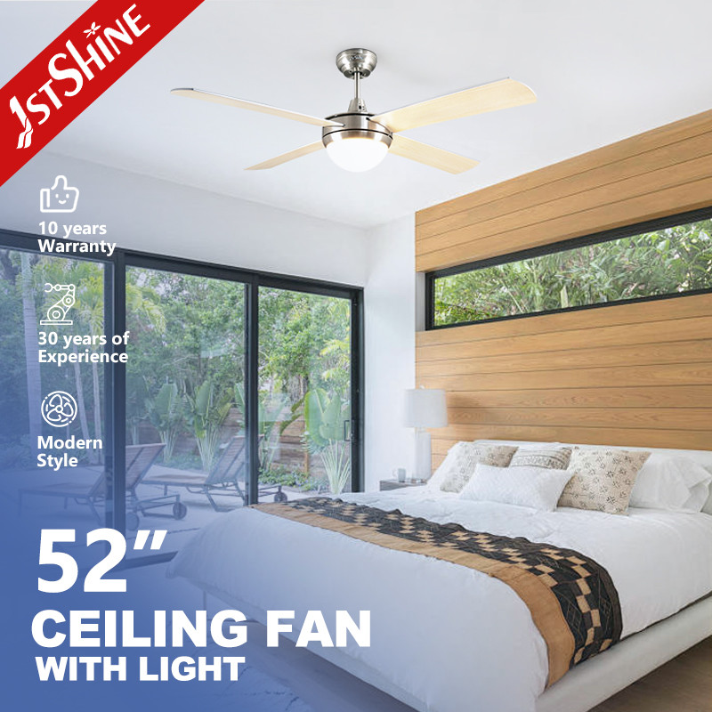 MDF Blade Modern Ceiling Fan Led Light Contemporary Fans For Living Room